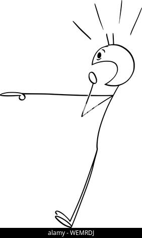 cartoon shocked man pointing Stock Vector Image & Art - Alamy