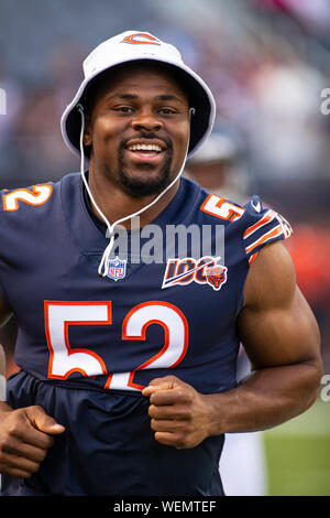 August 29, 2019: Chicago, Illinois, U.S. - Bears #52 Khalil Mack warms ...