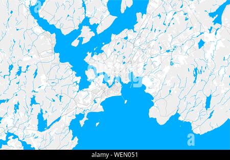 Saint John City (Canada, New Brunswick Province) map vector ...