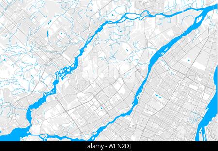 Urban city map of Laval. Vector illustration, Laval map grayscale art ...