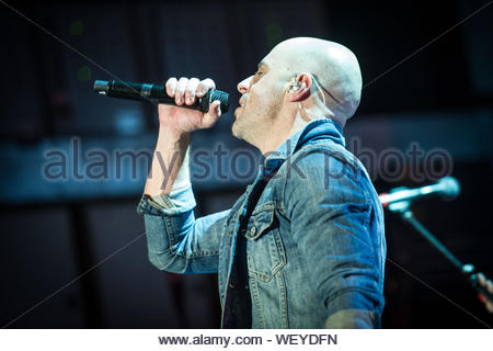 Chris Daughtry, lead singer of rock band Daughtry, performs for Stock ...
