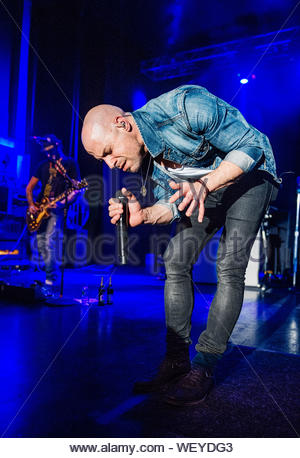 Chris Daughtry, lead singer of rock band Daughtry, performs for Stock ...