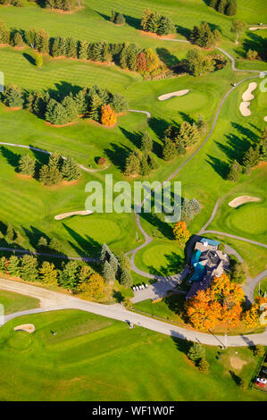Aerial view of golf course, Stowe, Vermont, USA Stock Photo - Alamy