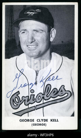 Autographed picture of Hall of Fame baseball player George Kell in the ...