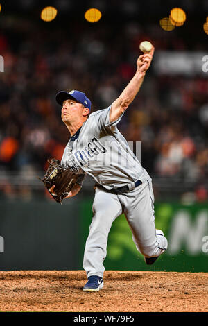 San Francisco Giants pitcher Robbie Ray throws against the Boston Red ...