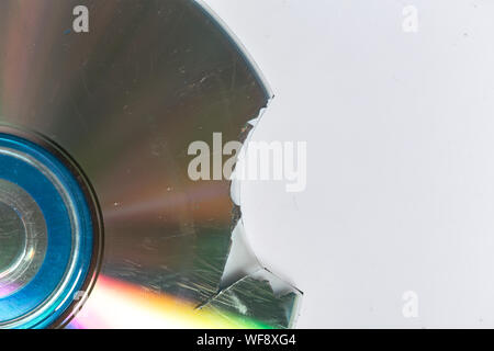 Broken and damaged optical disk storage data Stock Photo - Alamy