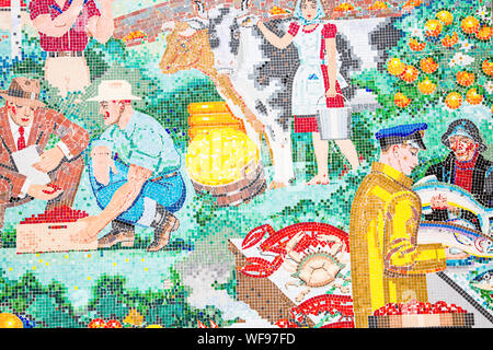 Mural on Marina Safeway Store, San Francisco, California, United States ...