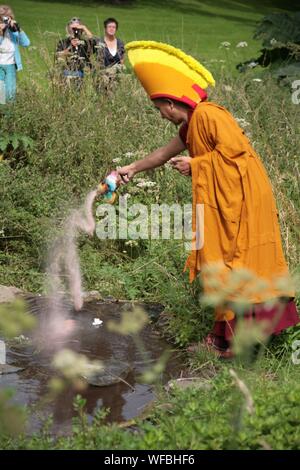 Tibetan ceremony with costumes and musical instruments Stock Photo - Alamy