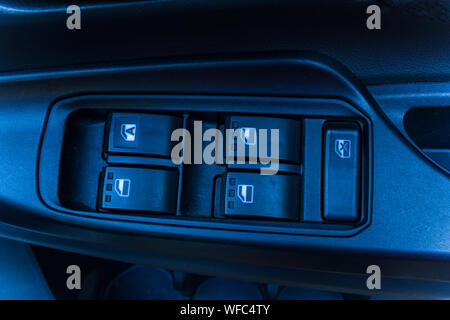 Car automatic high beam switch. Button to raise and lower the light ...