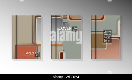 Vector collection of book cover backgrounds for brochures, leaflets ...