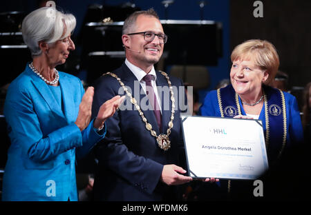 Germany Chancellor Angela Merkel, Rector of the KU Leuven university ...