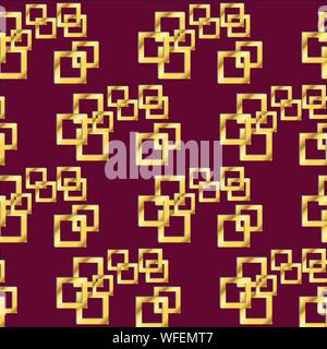 Squares seamless pattern. Gold metallic texture Stock Vector Image ...