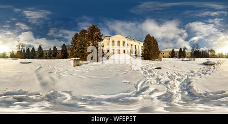 360° view of full seamless spherical winter hdri panorama 360 near ...