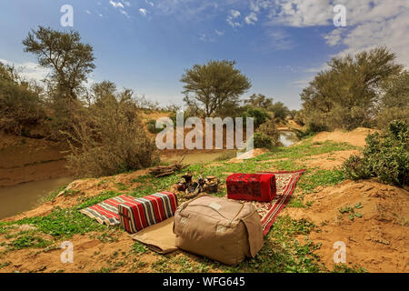 Saudi Arabia, Picnic in desert Stock Photo - Alamy