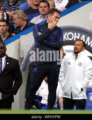 Frank Lampard manager of Chelsea frustrated during the Premier League ...