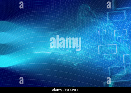 Blue cyber technology background. Innovative concept Stock Photo - Alamy
