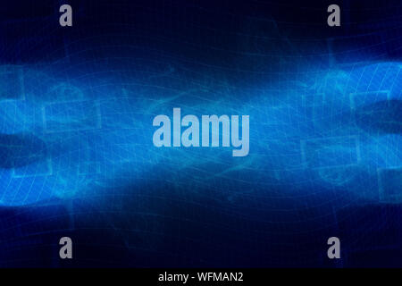 Blue cyber technology background. Innovative concept Stock Photo - Alamy