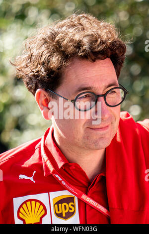Ferrari team principle Mattia Binotto during a press conference before ...