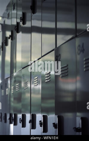 Metal lockers with numbers Stock Photo - Alamy