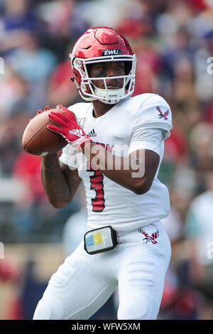 August 31, 2019: Eastern Washington Eagles quarterback Eric Barriere (3 ...