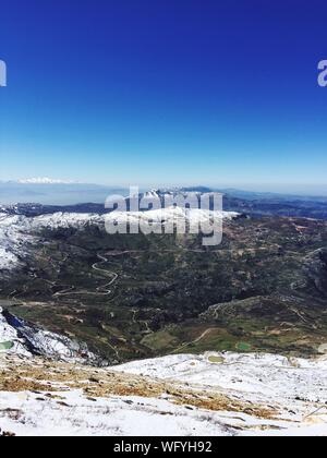 Snow covered ski resort, Mzaar, Faraya, Lebanon Stock Photo: 37911934 ...