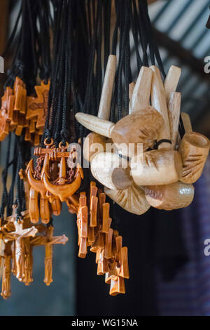 Traditional Ifugao wood carvings, Banaue, Mountain Province ...