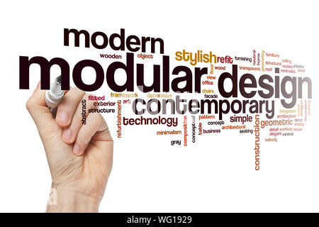 Modular design word cloud concept Stock Photo - Alamy