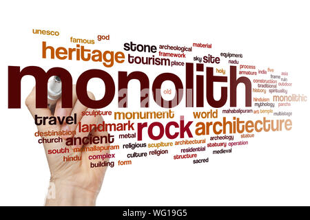 Monolith word cloud concept Stock Photo - Alamy