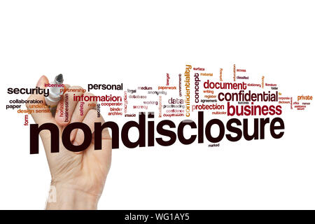 Nondisclosure word cloud concept Stock Photo - Alamy
