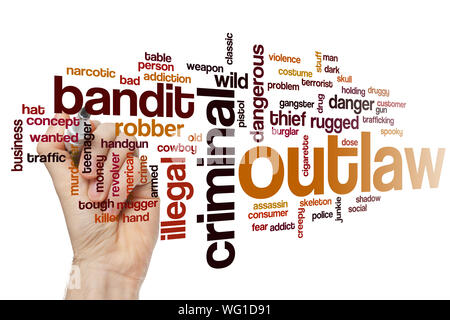 Outlaw word cloud concept Stock Photo - Alamy