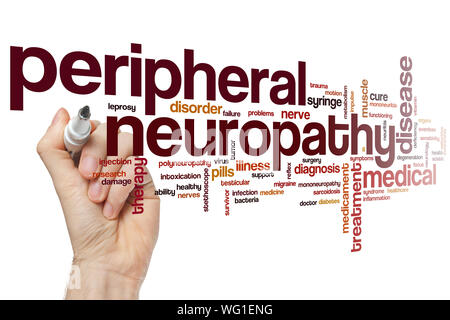 Peripheral neuropathy word cloud concept Stock Photo - Alamy