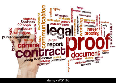 Proof word cloud concept Stock Photo - Alamy