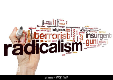 Radicalism word cloud concept Stock Photo - Alamy