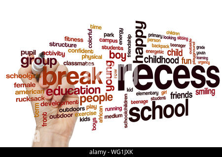 Recess word cloud concept Stock Photo - Alamy