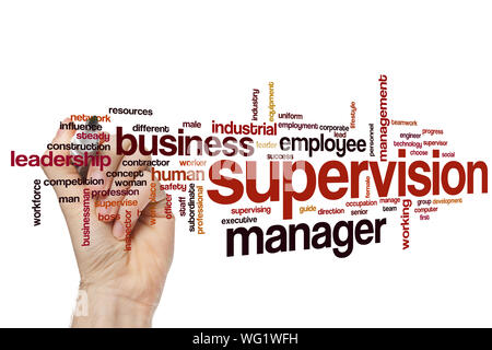 Supervision word cloud concept Stock Photo - Alamy