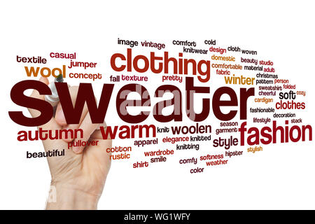 Sweater word cloud concept Stock Photo - Alamy