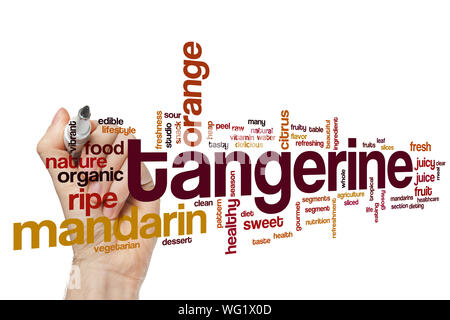 Tangerine word cloud concept Stock Photo - Alamy