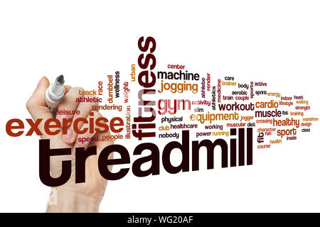 Treadmill word cloud concept Stock Photo - Alamy