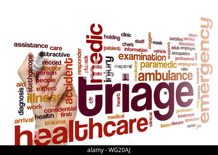 Triage word cloud concept Stock Photo - Alamy
