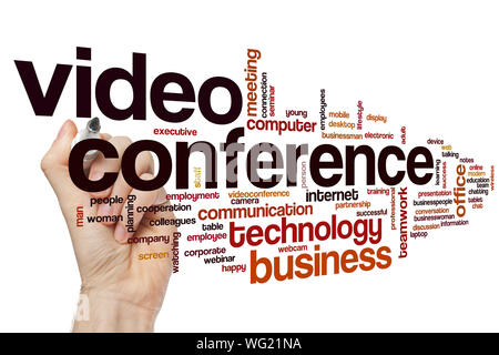 Video conference word cloud concept Stock Photo - Alamy