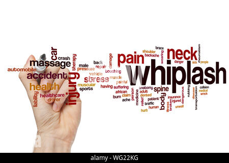 Whiplash word cloud concept Stock Photo - Alamy