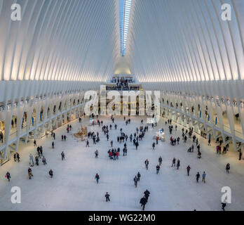 Interior of the Oculus part of the transportation hub at the World ...