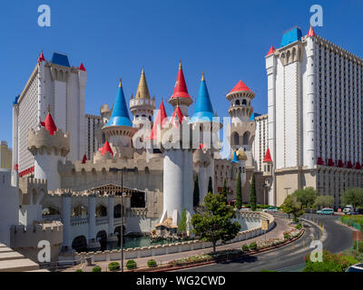Medieval castle themed Excalibur Hotel & Casino Las Vegas Nevada USA ...