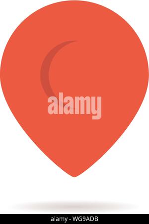 abstract geotag logo and red map pin icon Stock Vector Image & Art - Alamy