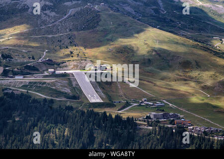 The airport in Courchevel 1850 ski resort in the Three Valleys, Les ...
