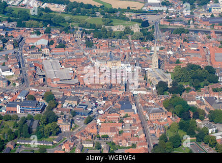 aerial view of the town of Newark, England. Full name: Newark-upon ...