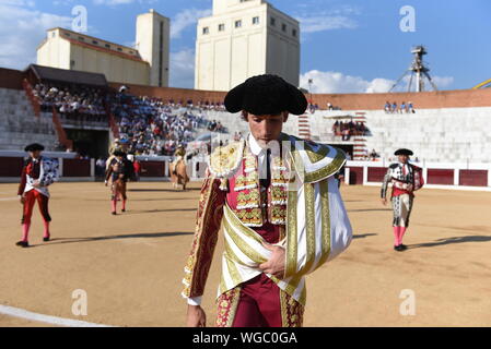 Spanish matador, David de Maria at the Municipal bullring before the La ...