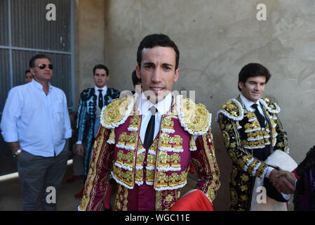 Spanish matador, David de Maria at the Municipal bullring before the La ...