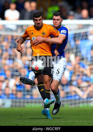 Michael Keane of Everton during the Everton v Wolverhampton Wanderers ...