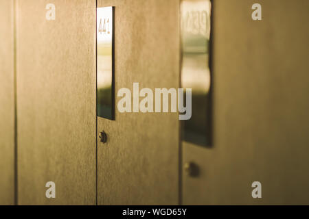Lockers room for storing musical instruments in music schools Stock ...